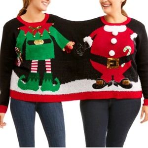 Sweaters | Christmas Ugly Sweater Elf Santa Double | Poshmark